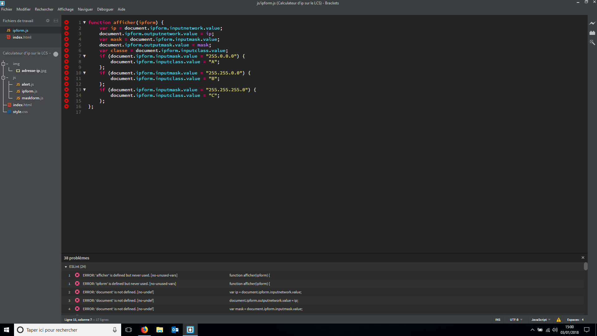 [Résolu] Problème avec function par Bubbagast - page 1 - OpenClassrooms